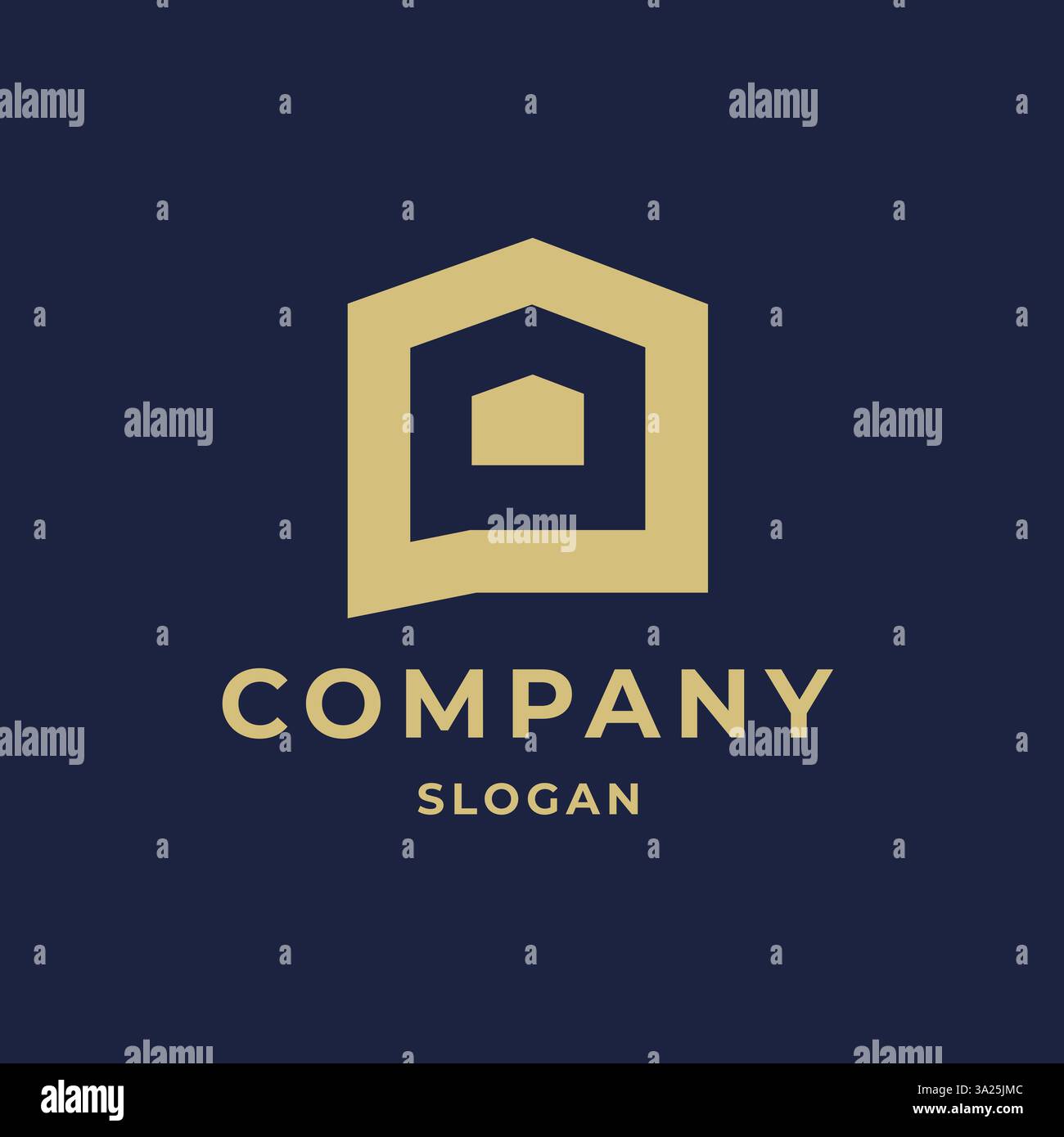 Urban house blueprint logo Stock Vector Images - Alamy