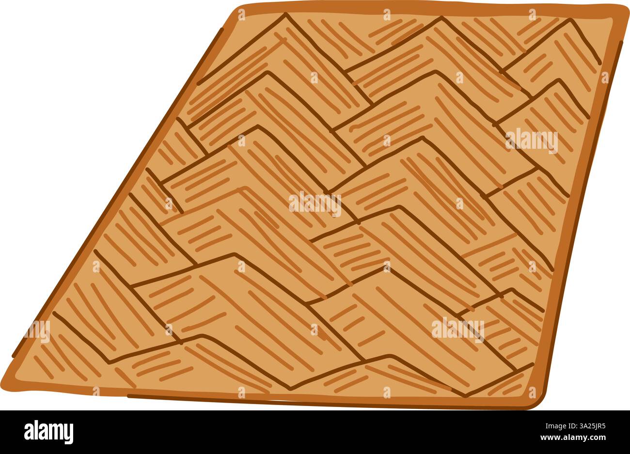 jute fiber rug natural cartoon vector illustration Stock Vector Image ...