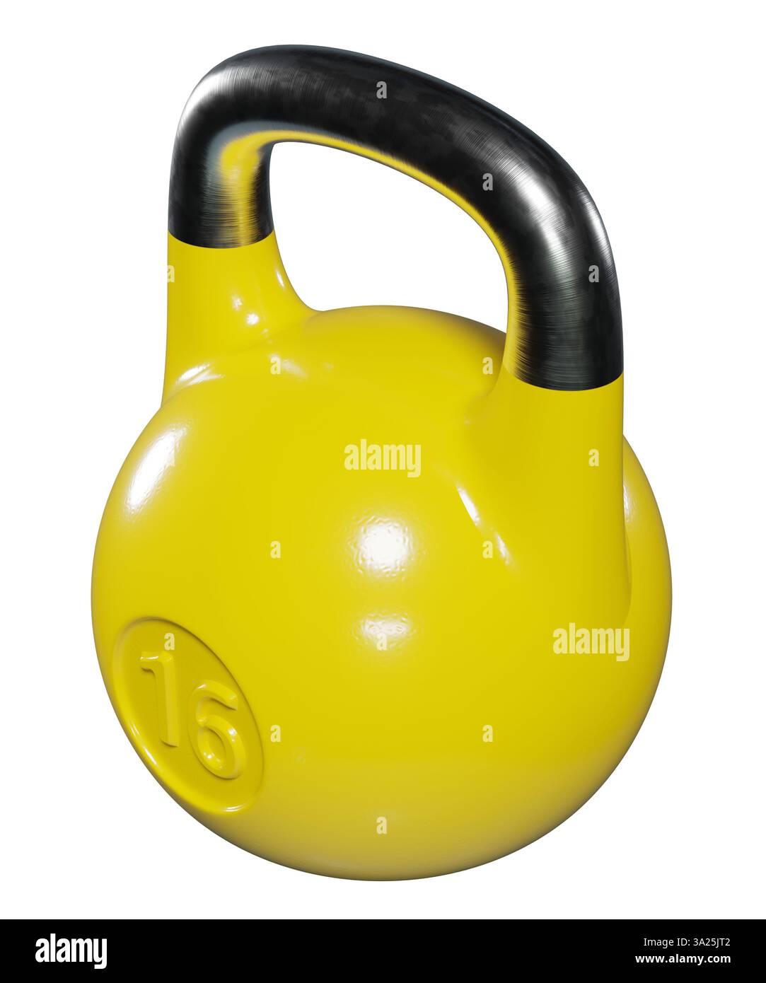Olympic kettlebell, heavy cast iron powerlifting equipment with number ...
