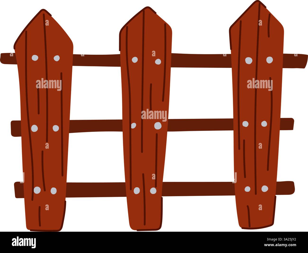 gate fence wood cartoon vector illustration Stock Vector Image & Art ...