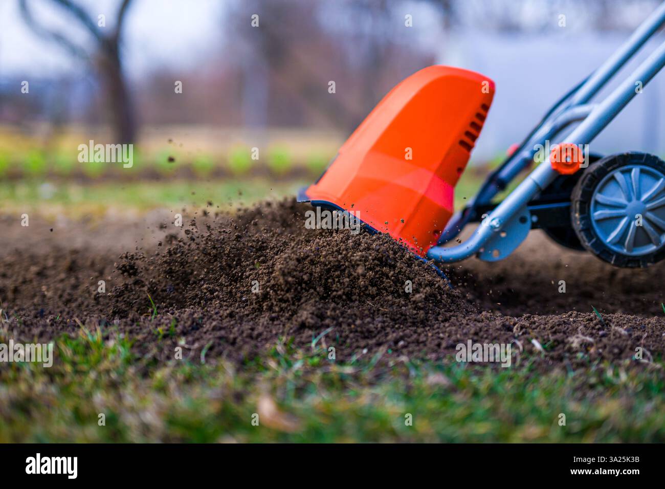 Garden tiller, rotary tiller, mini cultivator or rotavator. Tillers ...