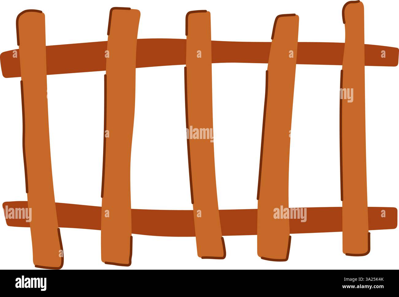 privacy fence wood cartoon vector illustration Stock Vector Image & Art ...