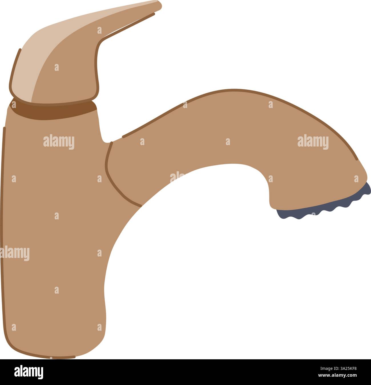 handle faucet low flow cartoon vector illustration Stock Vector Image ...