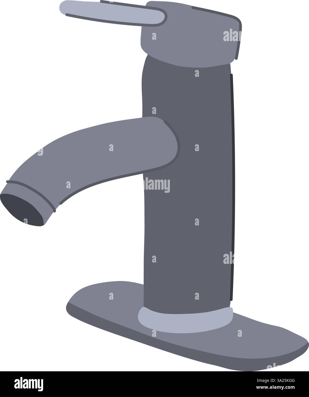 conservation faucet low flow cartoon vector illustration Stock Vector ...