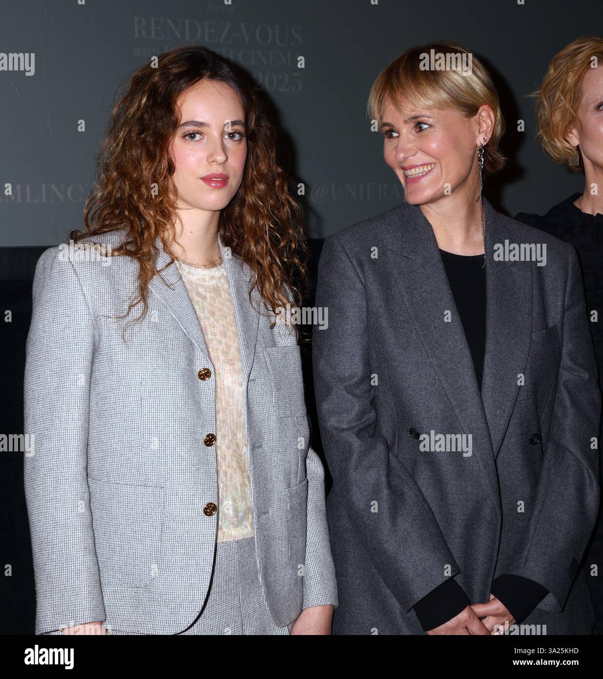 U.S Actress Cynthia Nixon with French actresses Judith Godreche and ...
