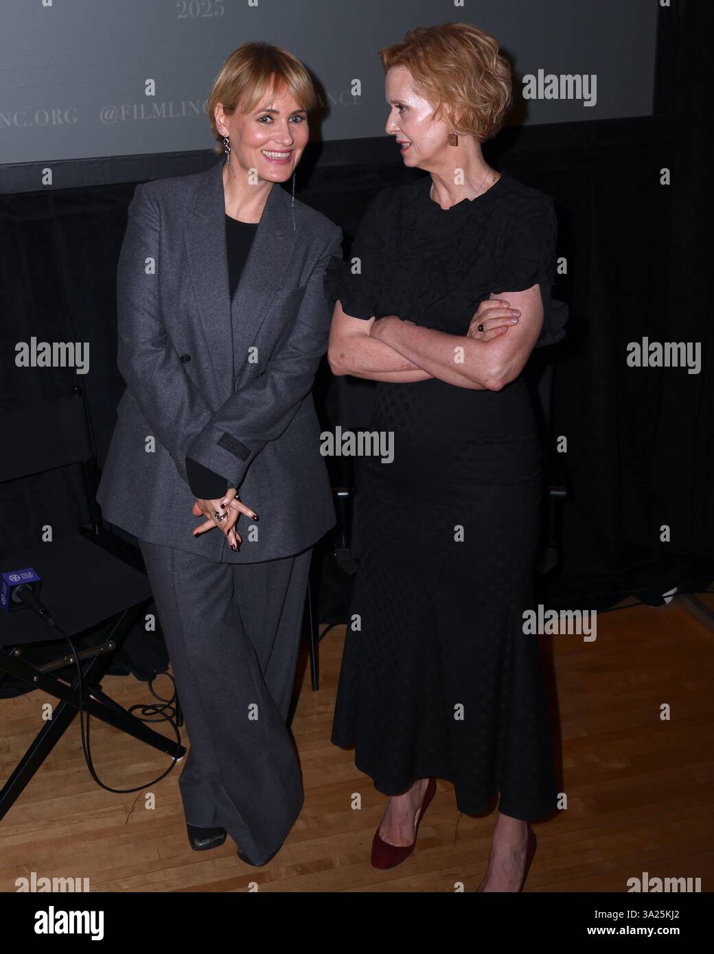 U.S Actress Cynthia Nixon with French actresses Judith Godreche and ...