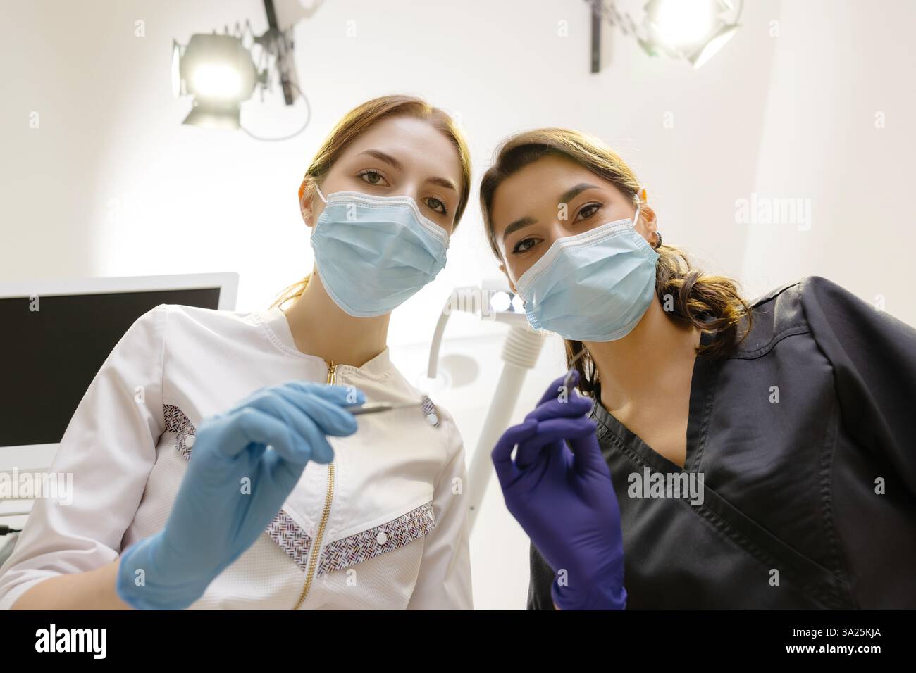 Female bending over hi-res stock photography and images - Alamy