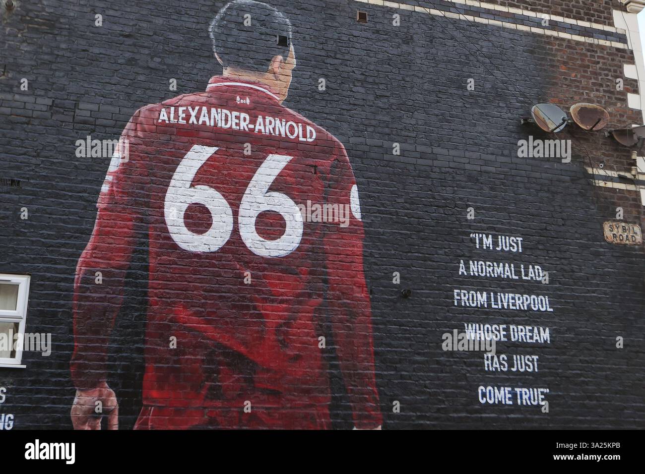 The Trent Alexander Arnold mural ahead of the UEFA Champions League ...