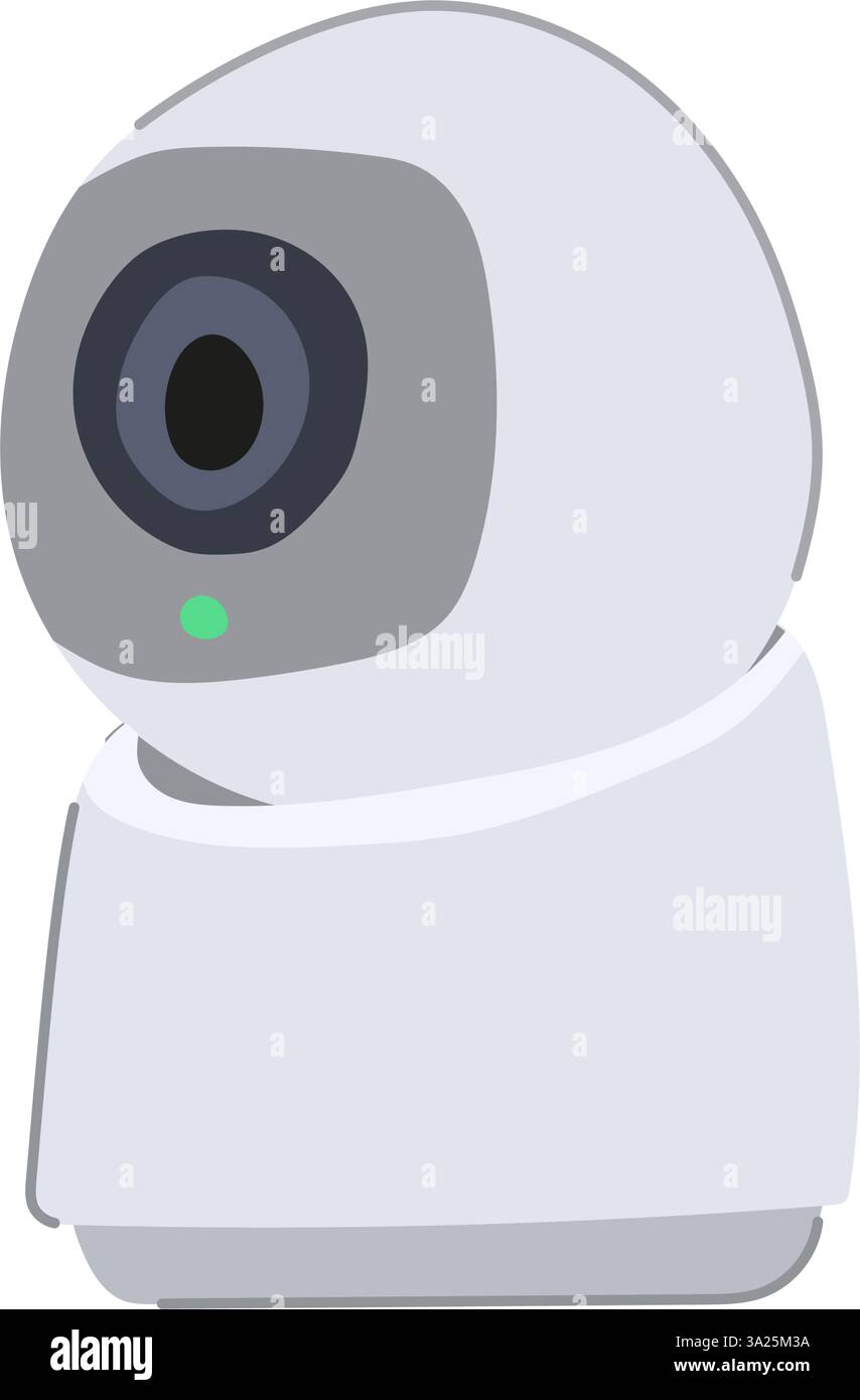 detection facial recognition camera cartoon vector illustration Stock ...