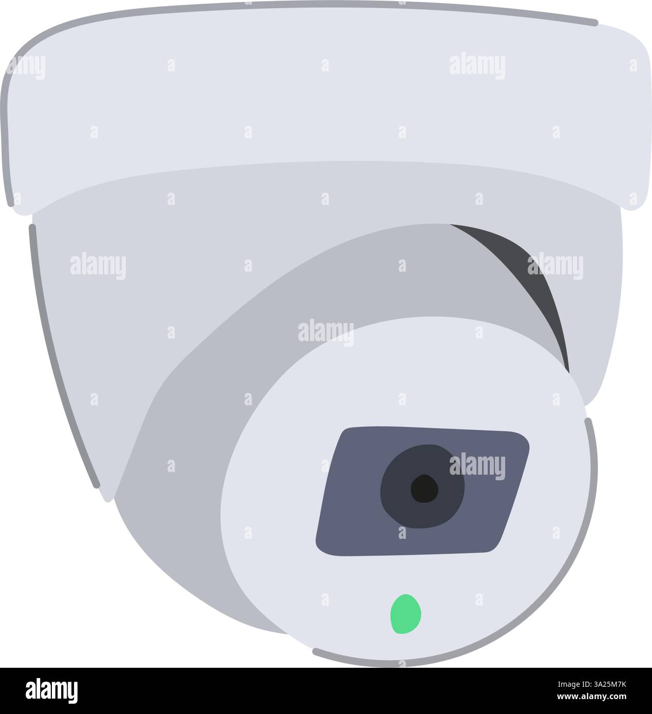 software facial recognition camera cartoon vector illustration Stock ...
