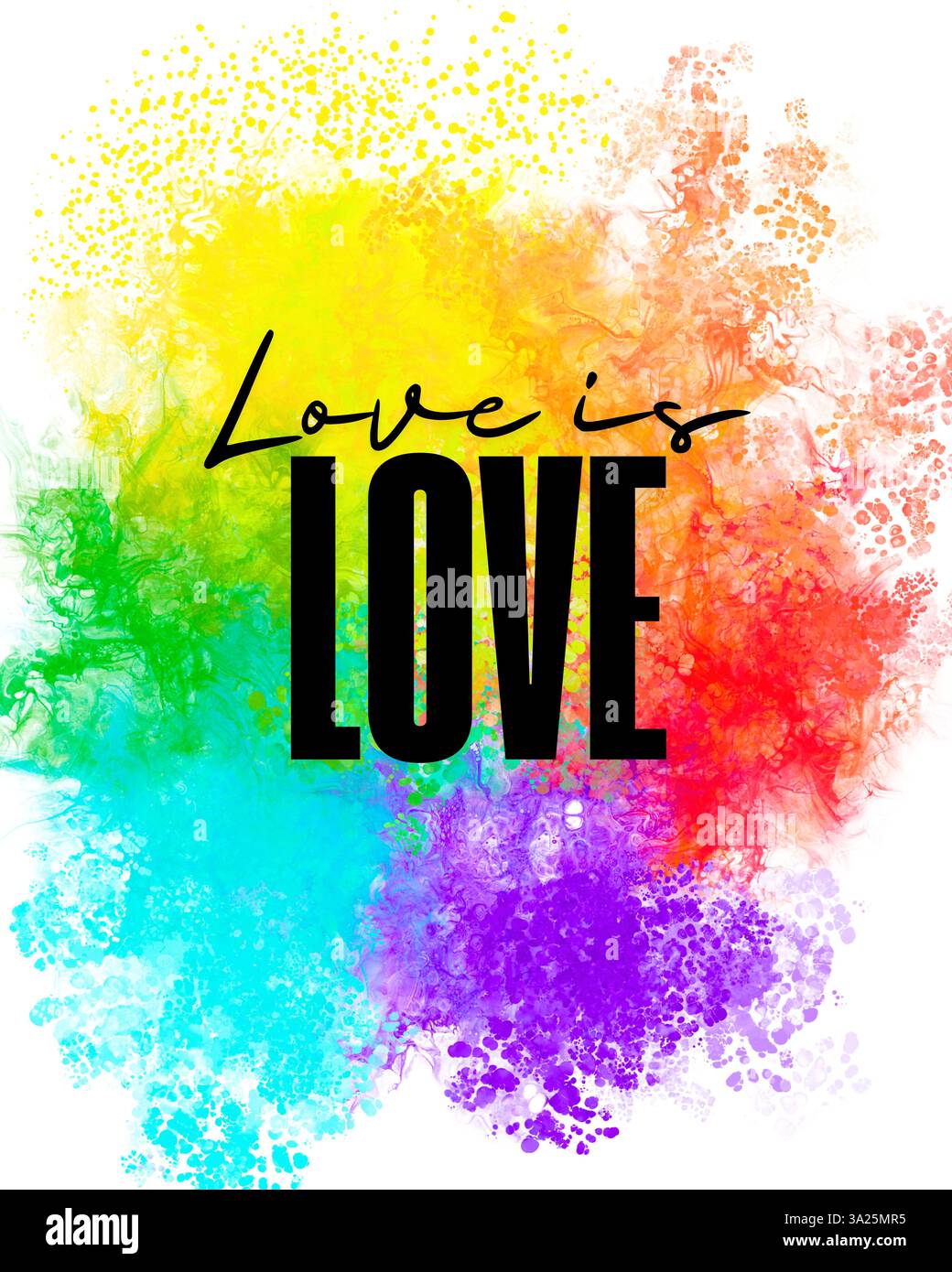 Love is Love - Pride LGBTQIA+ Color Explosion A vibrant illustration ...