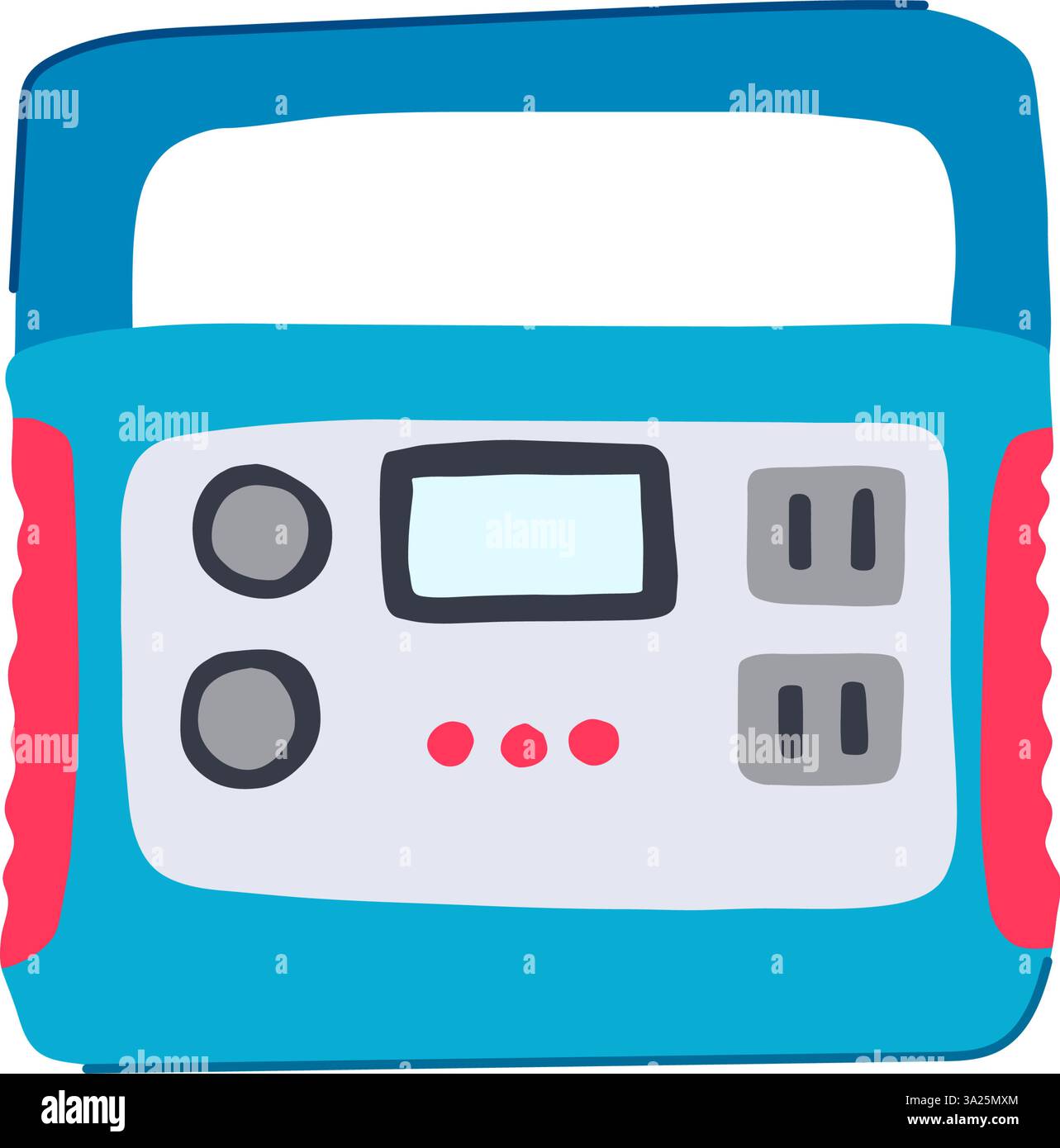 gasoline electricity generator cartoon vector illustration Stock Vector ...