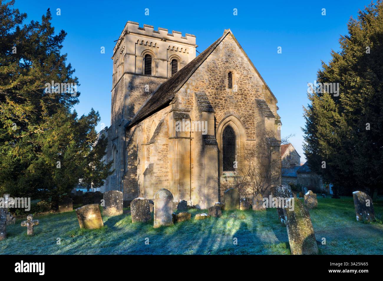 The beautiful Romanesque-style Norman church of St Mary the Virgin is ...