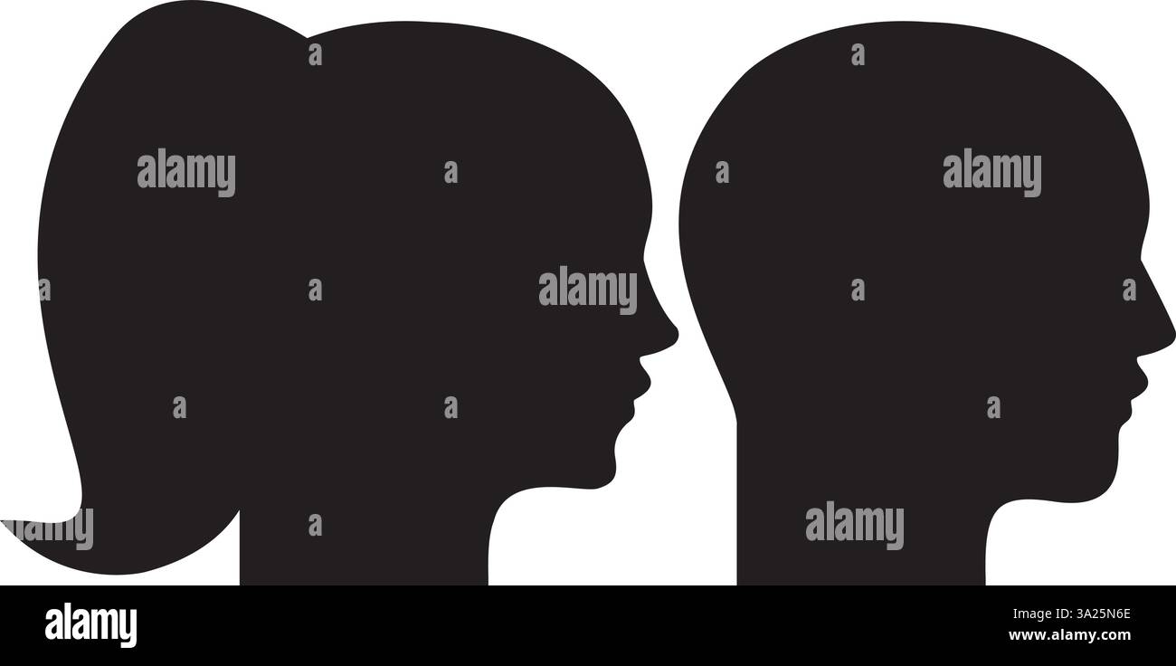 Side face drawing Cut Out Stock Images & Pictures - Alamy