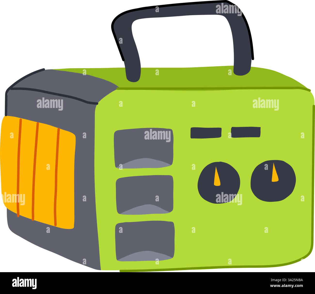 solar electricity generator cartoon vector illustration Stock Vector ...