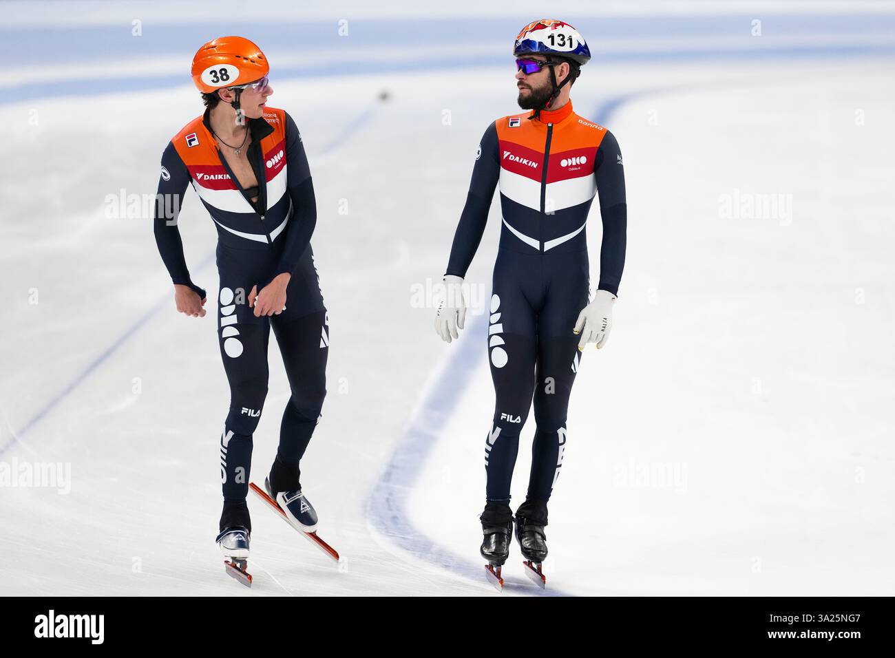 BEIJING, CHINA - MARCH 12: Daan Kos of Netherlands, Sjinkie Knegt of ...