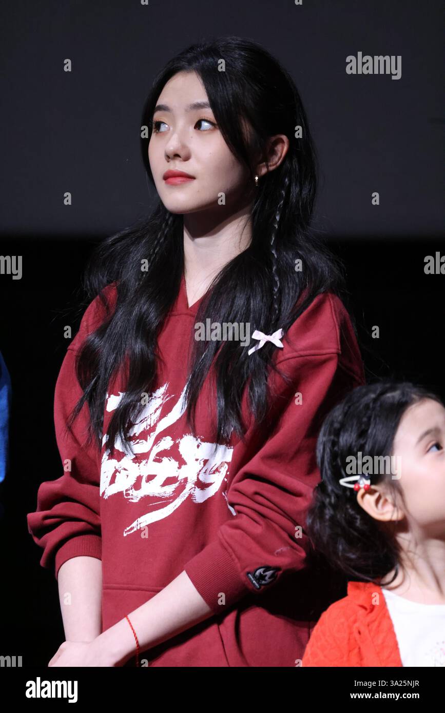 Chinese actress Liu Haocun attends an activity in Shanghai, China, 9 ...