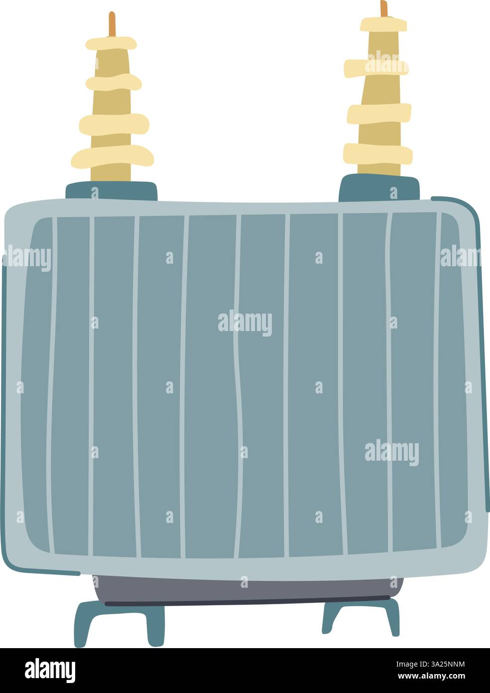 losses electrical transformer cartoon vector illustration Stock Vector ...