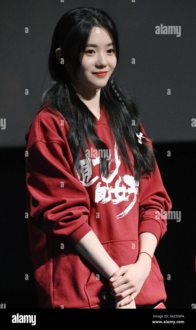Chinese actress Liu Haocun attends an activity in Shanghai, China, 9 ...