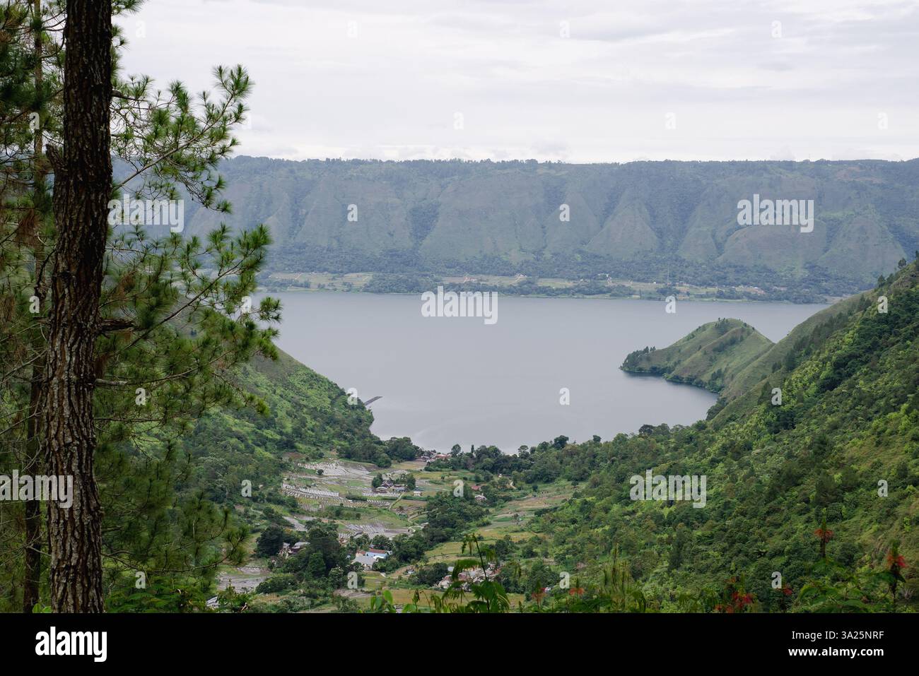 Serenity of Lake Toba view from Kaldera hill Stock Photo - Alamy