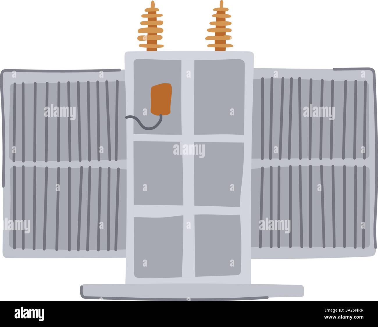 impedance electrical transformer cartoon vector illustration Stock ...