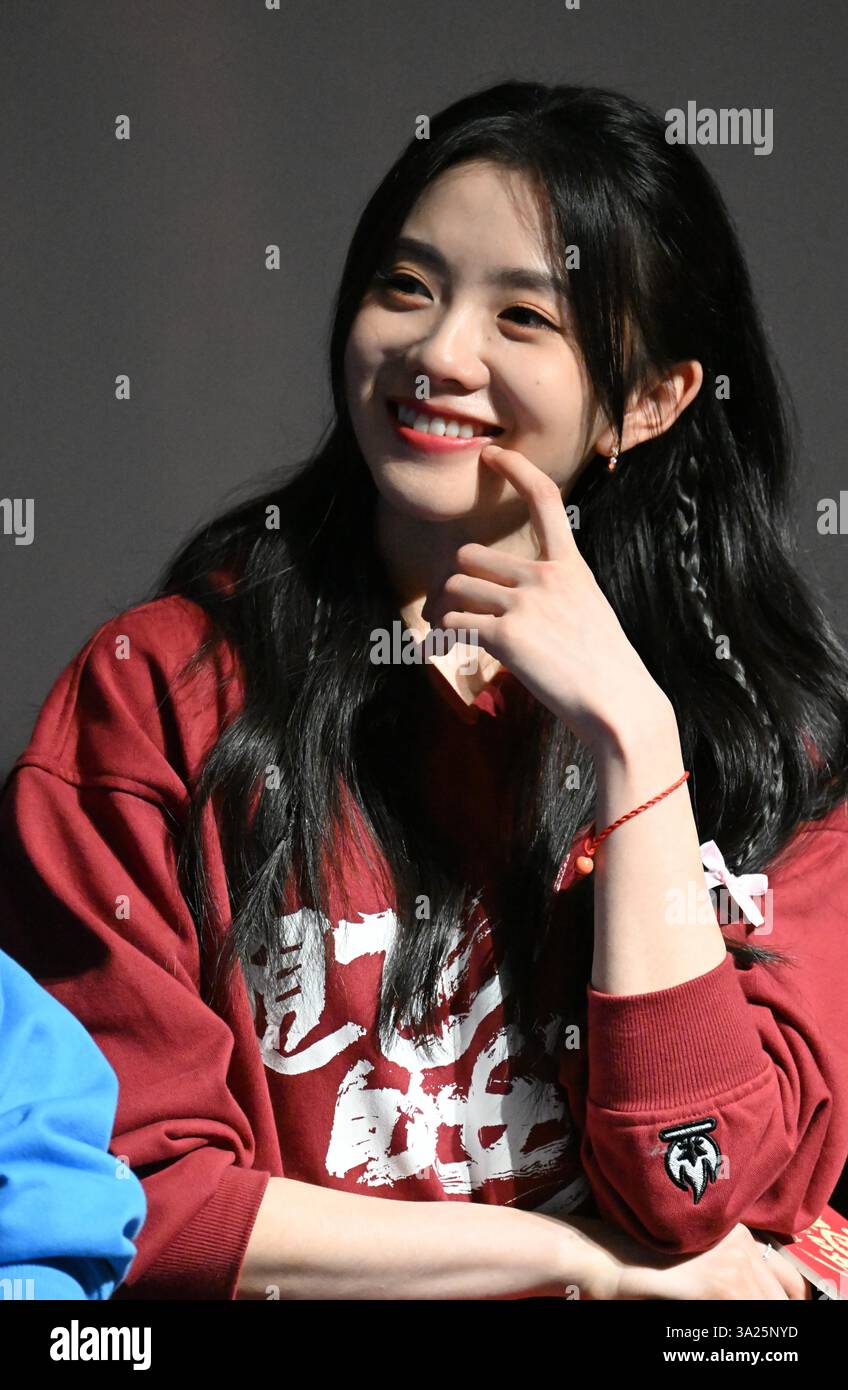 Chinese actress Liu Haocun attends an activity in Shanghai, China, 9 ...