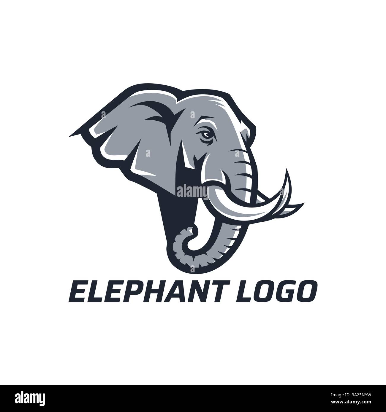 elephant, logo, illustration, animal, wildlife, vector, graphic design ...