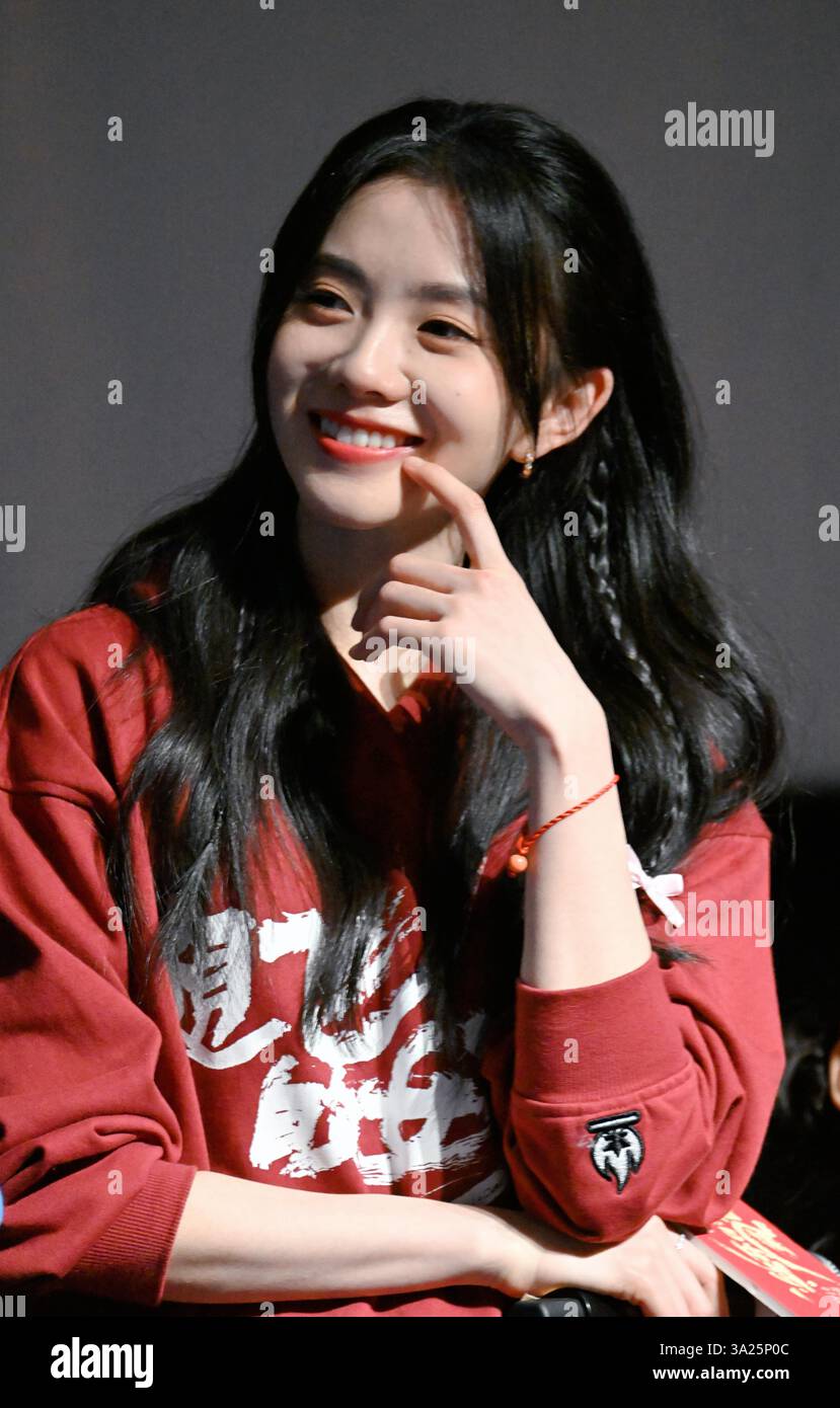 Chinese actress Liu Haocun attends an activity in Shanghai, China, 9 ...