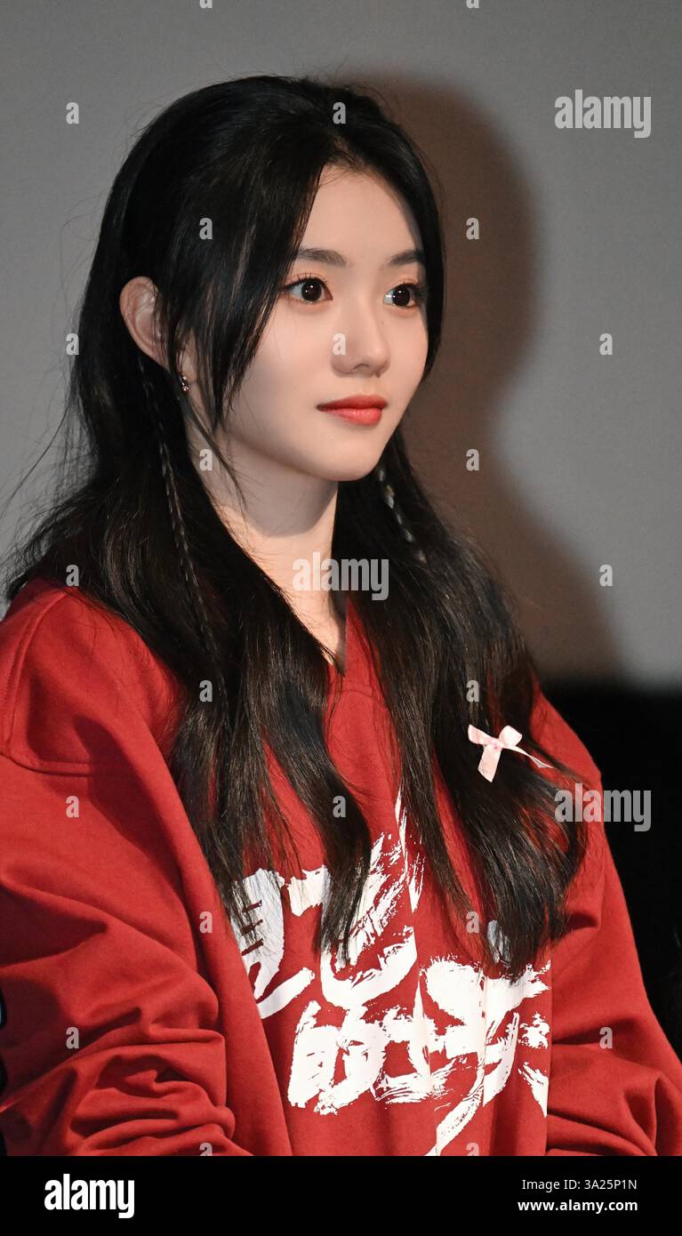 Chinese actress Liu Haocun attends an activity in Shanghai, China, 9 ...