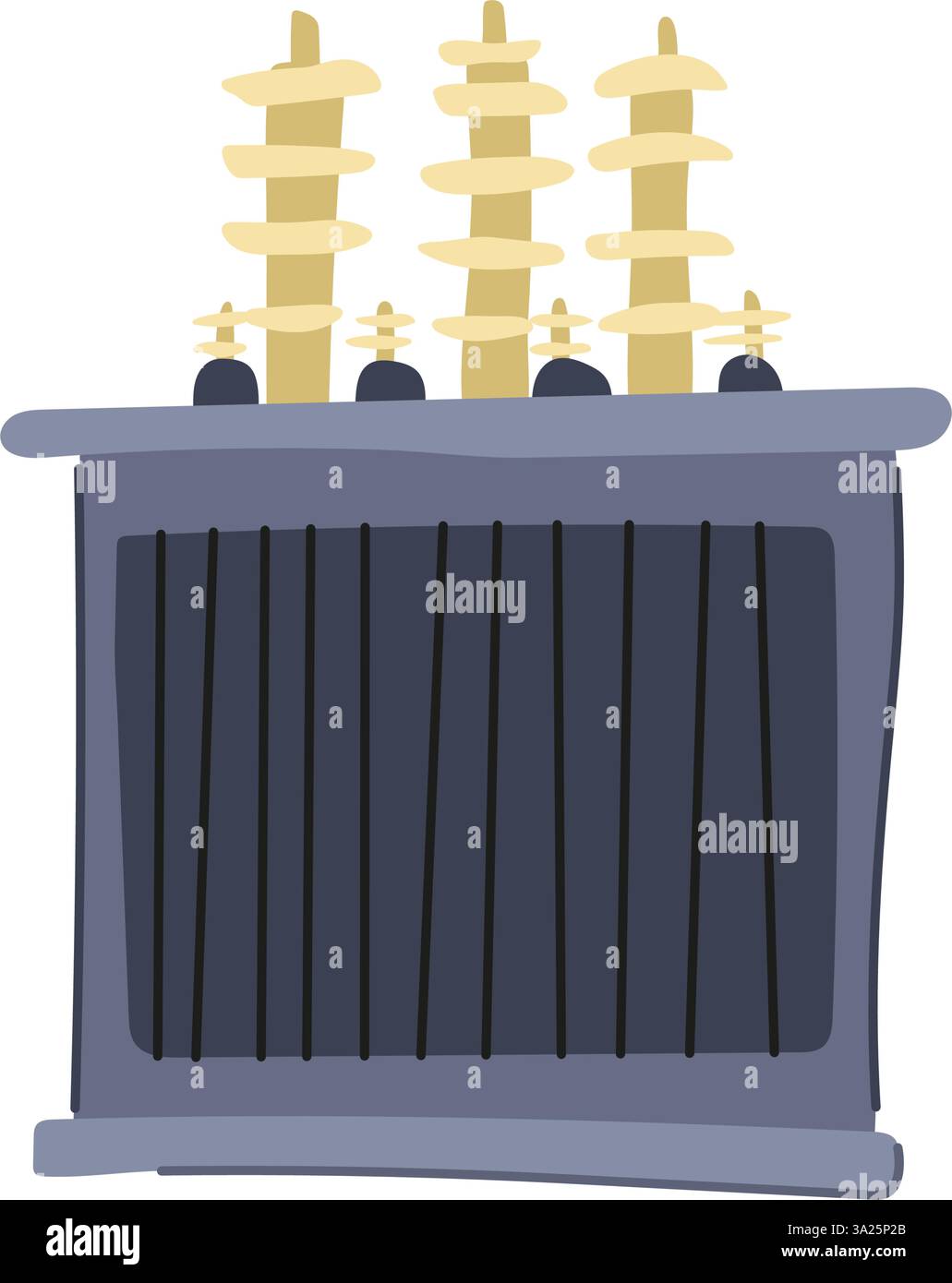 windings electrical transformer cartoon vector illustration Stock ...
