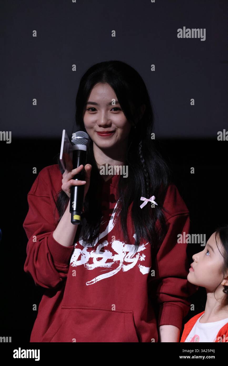 Chinese actress Liu Haocun attends an activity in Shanghai, China, 9 ...