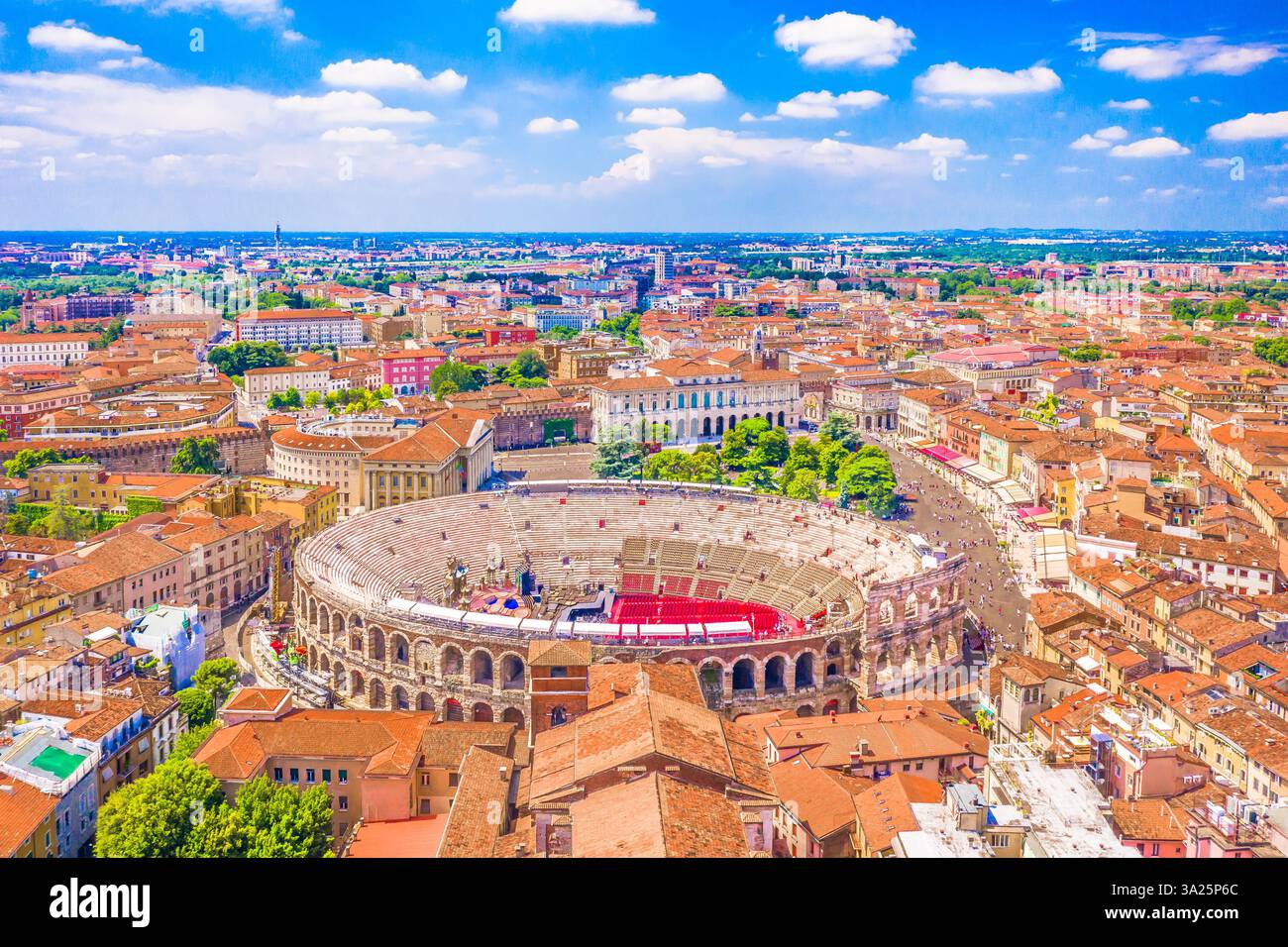 Aerial View of Verona Arena, Italy Stock Photo - Alamy