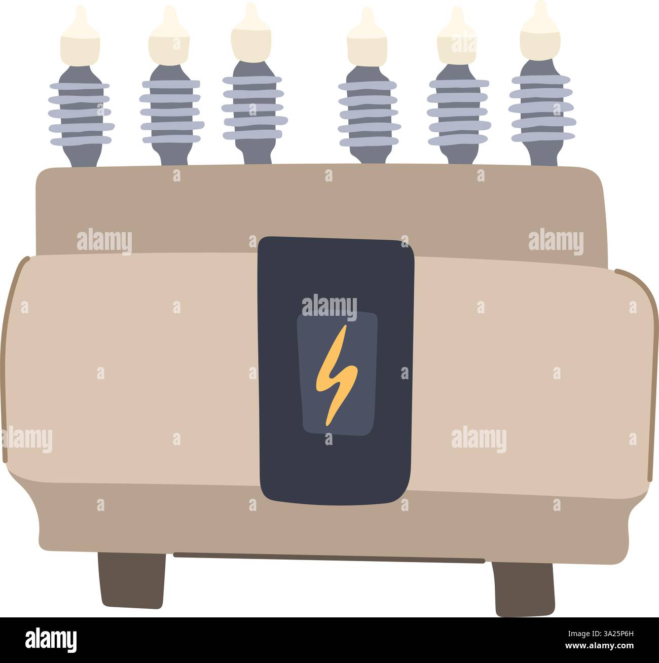 efficiency electrical transformer cartoon vector illustration Stock ...