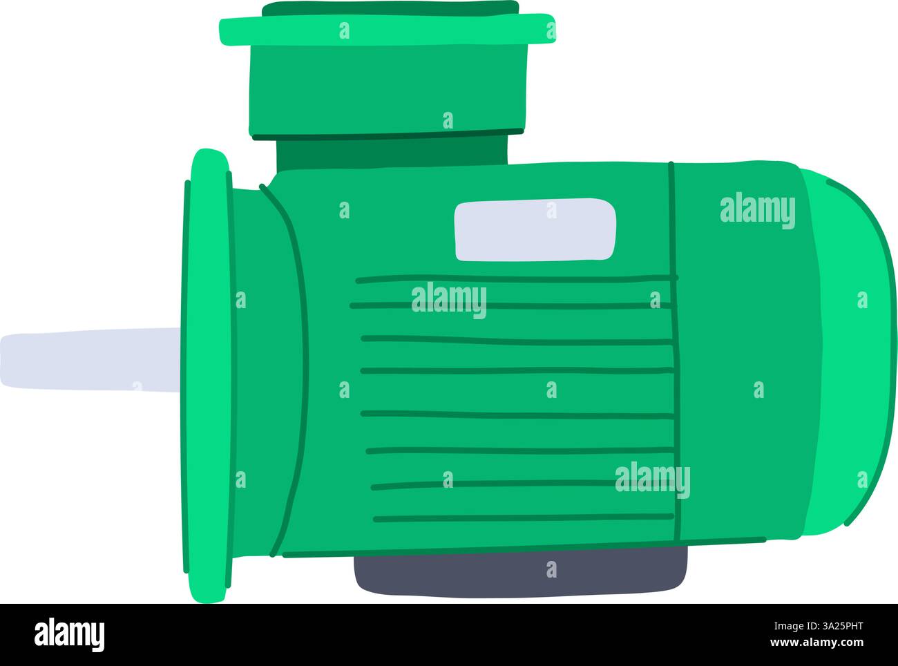 dc electric motor cartoon vector illustration Stock Vector Image & Art ...