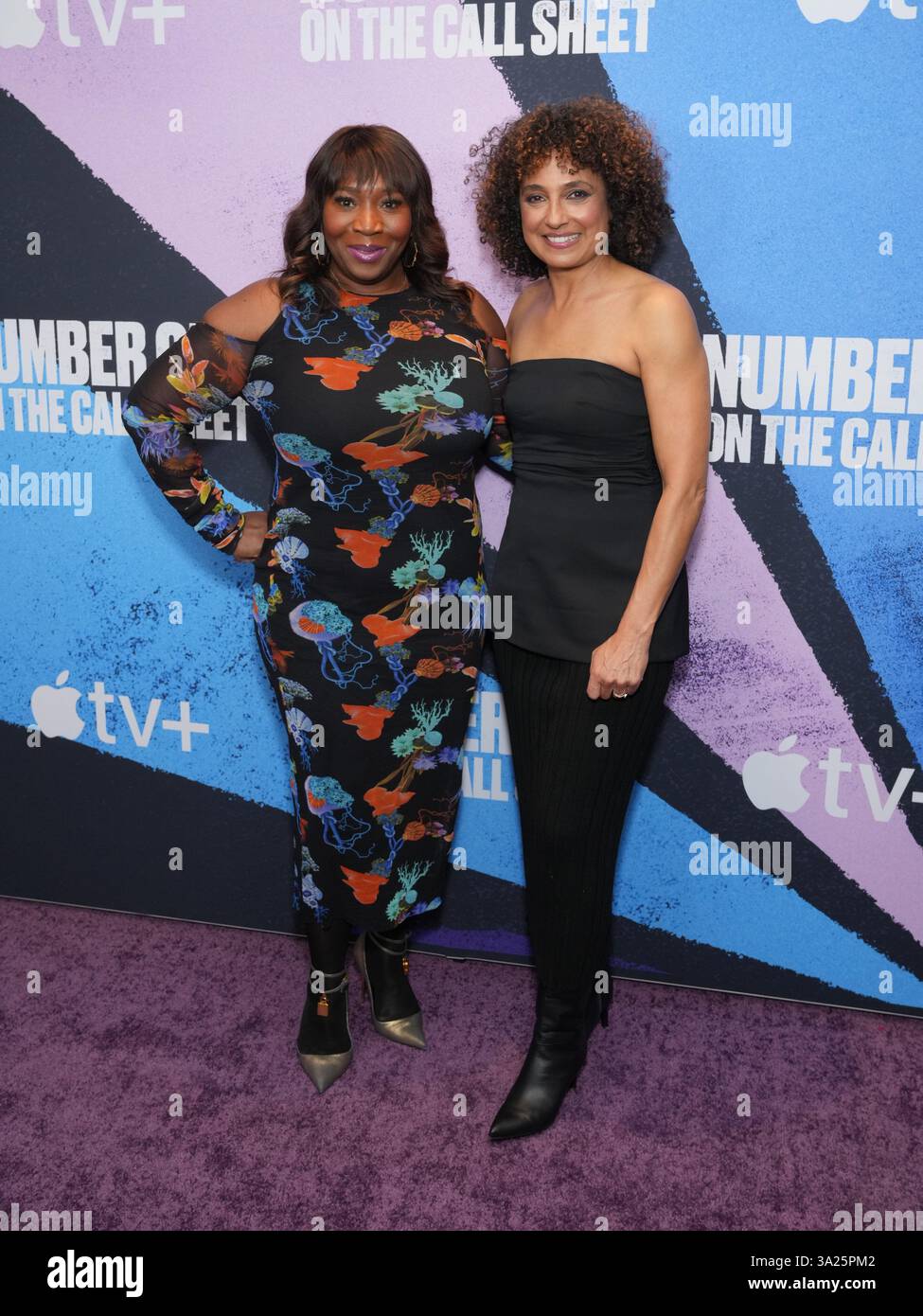 Bevy Smith and Shola Lynch attend Apple TV+'s ''Number One On The Call ...