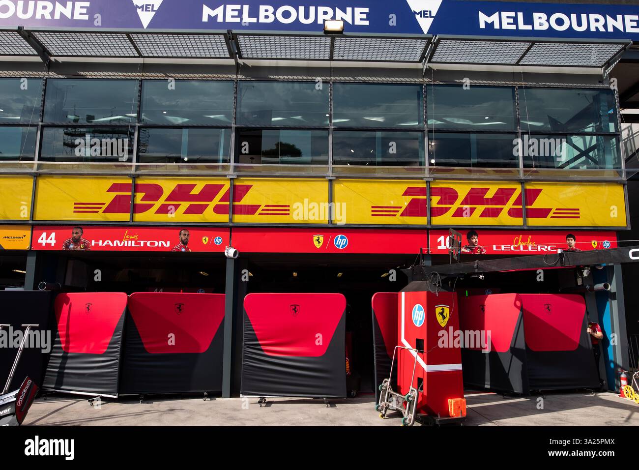 Scuderia Ferrari garage, box, pitlane,during the Formula 1 Louis ...