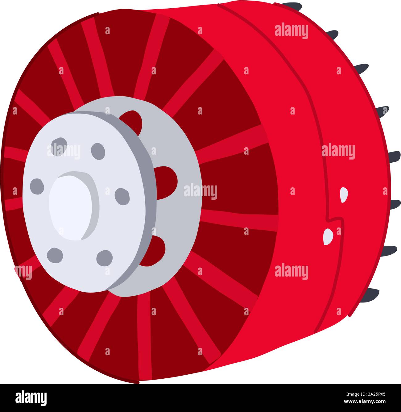 windings electric motor cartoon vector illustration Stock Vector Image ...
