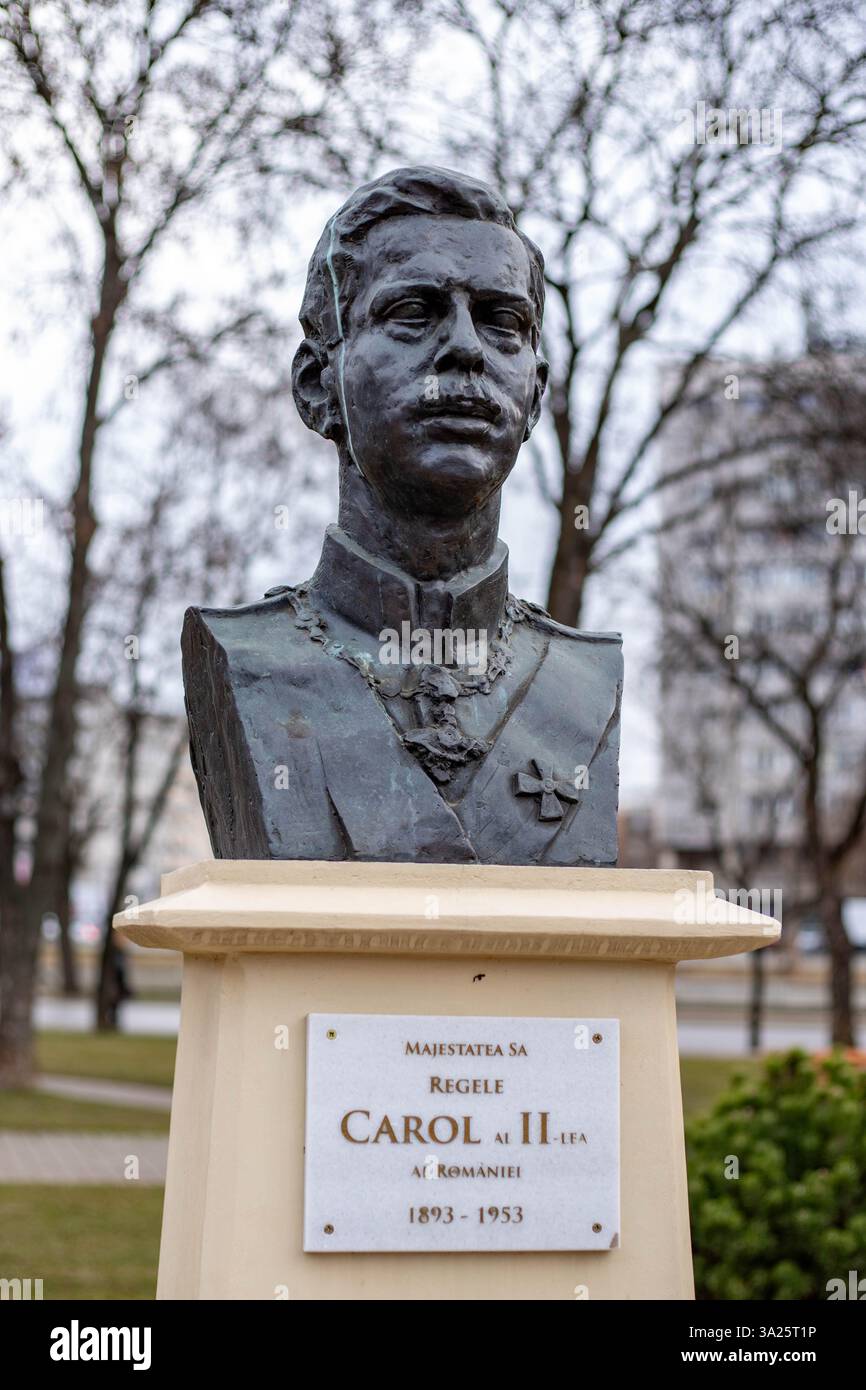 Statue representing His Majesty King Carol the second of Romania ...