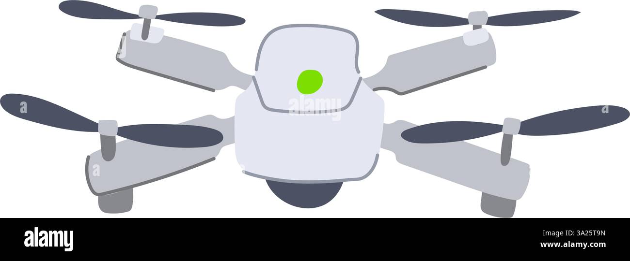 transportation delivery drone cartoon vector illustration Stock Vector ...