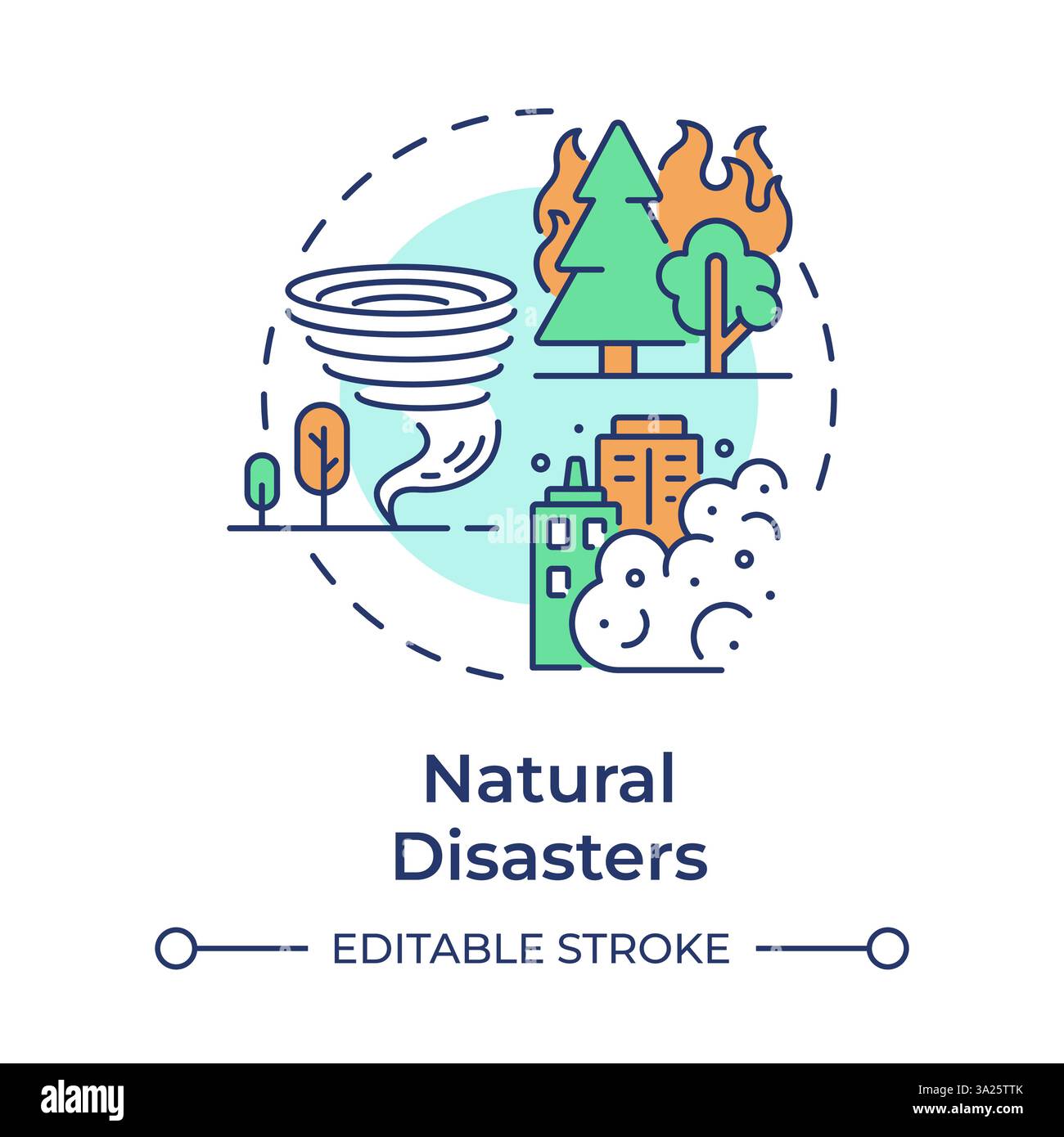 Natural disasters multi color concept icon Stock Vector Image & Art - Alamy