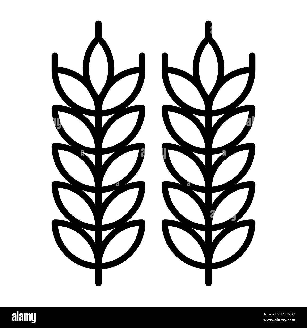 Wheat, grain, plant icon in modern style for website mobile logo app UI ...