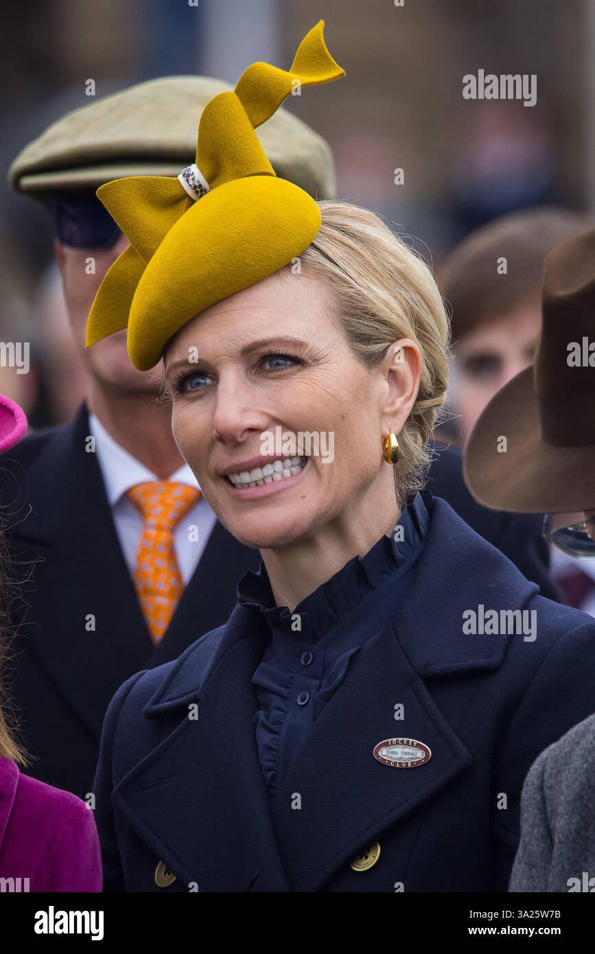 Cheltenham, UK. 11th Mar, 2025. Mike and Zara Tindall enjoying day one ...