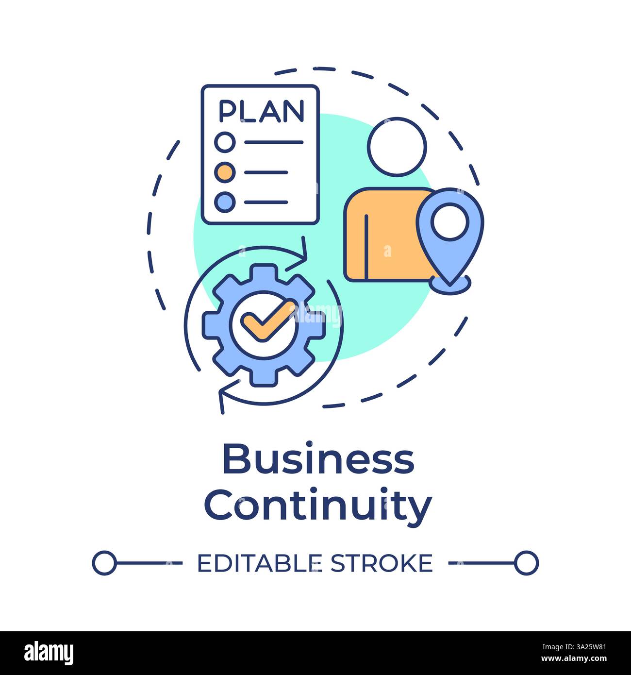 Business continuity multi color concept icon Stock Vector Image & Art ...