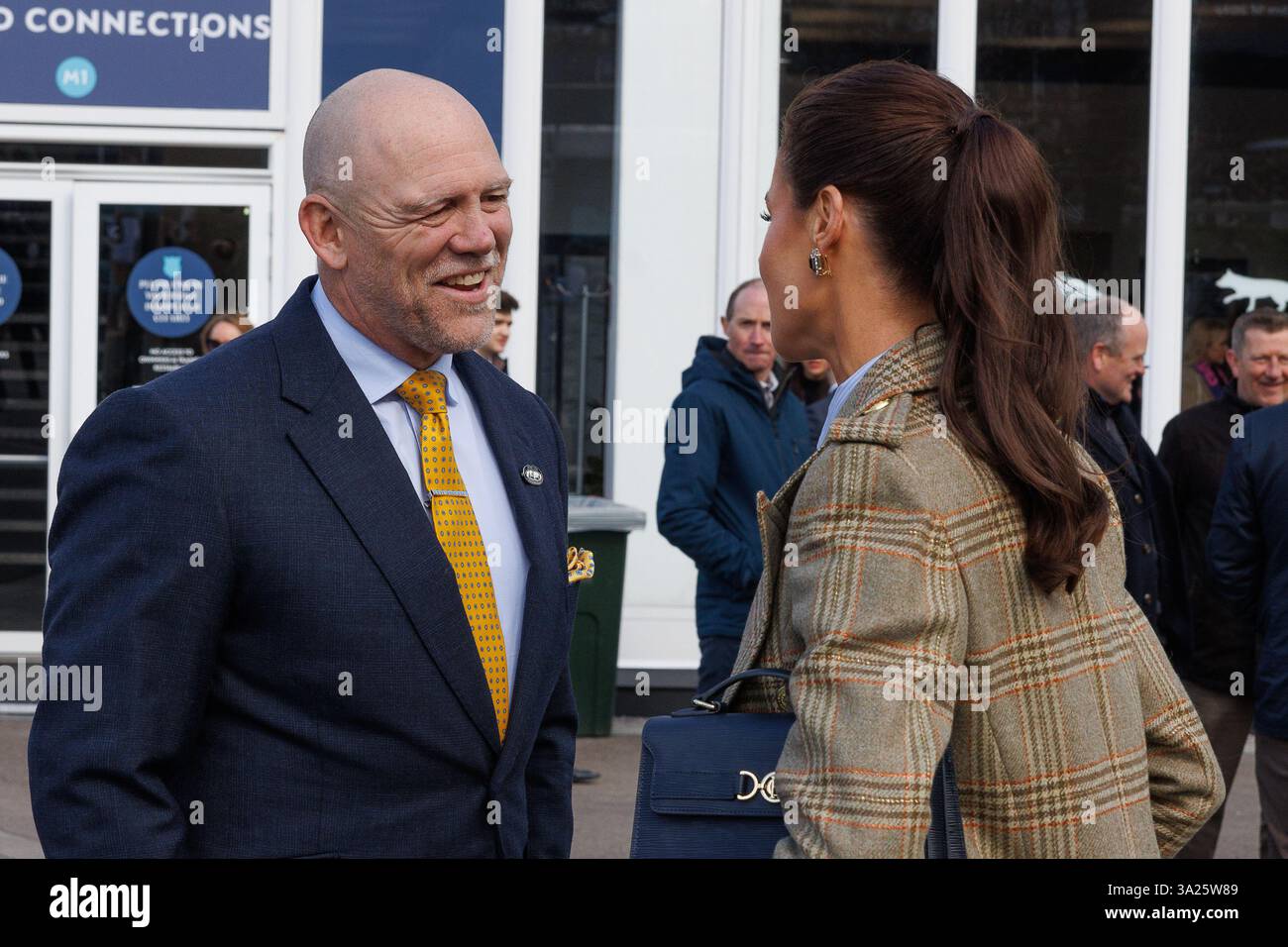 Cheltenham, UK. 11th Mar, 2025. Mike and Zara Tindall enjoying day one ...