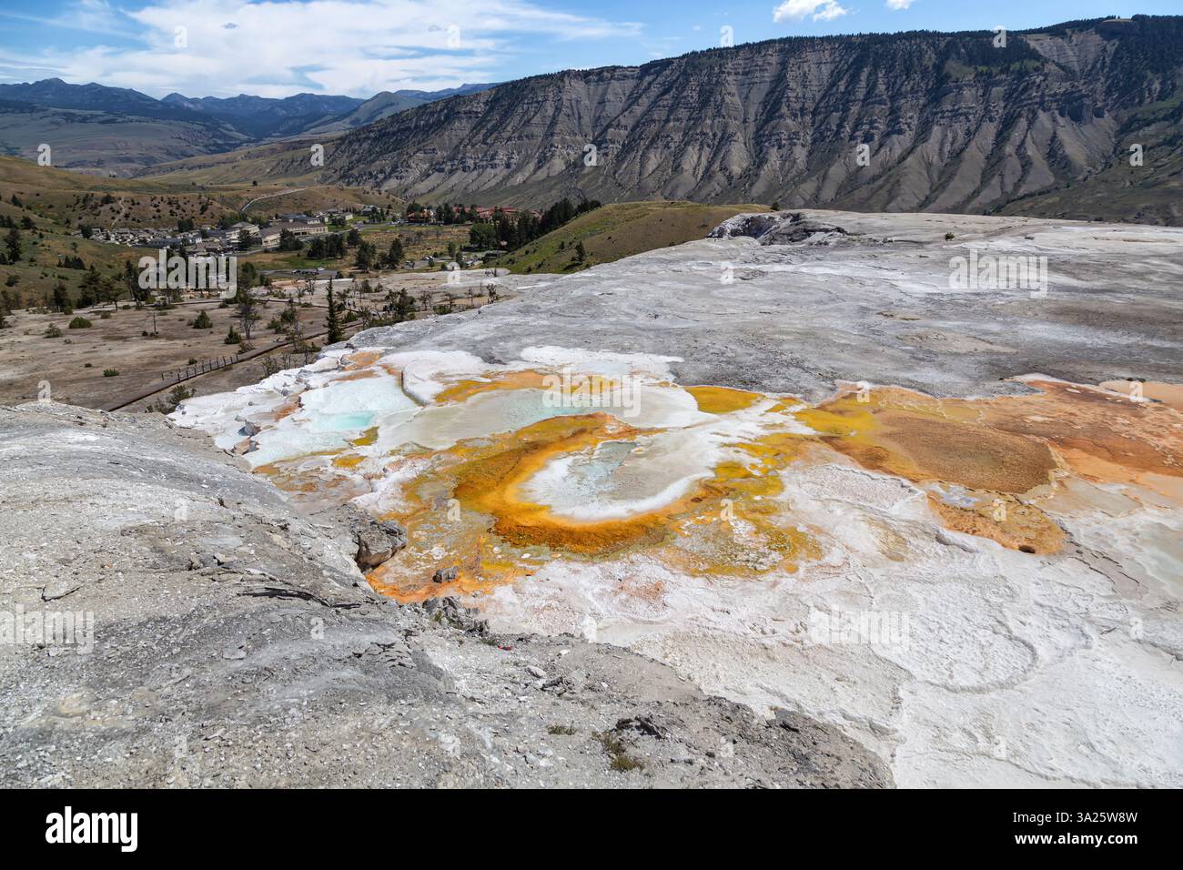 Mammoth Hot Spring, Yellowstone National Park Stock Photo - Alamy