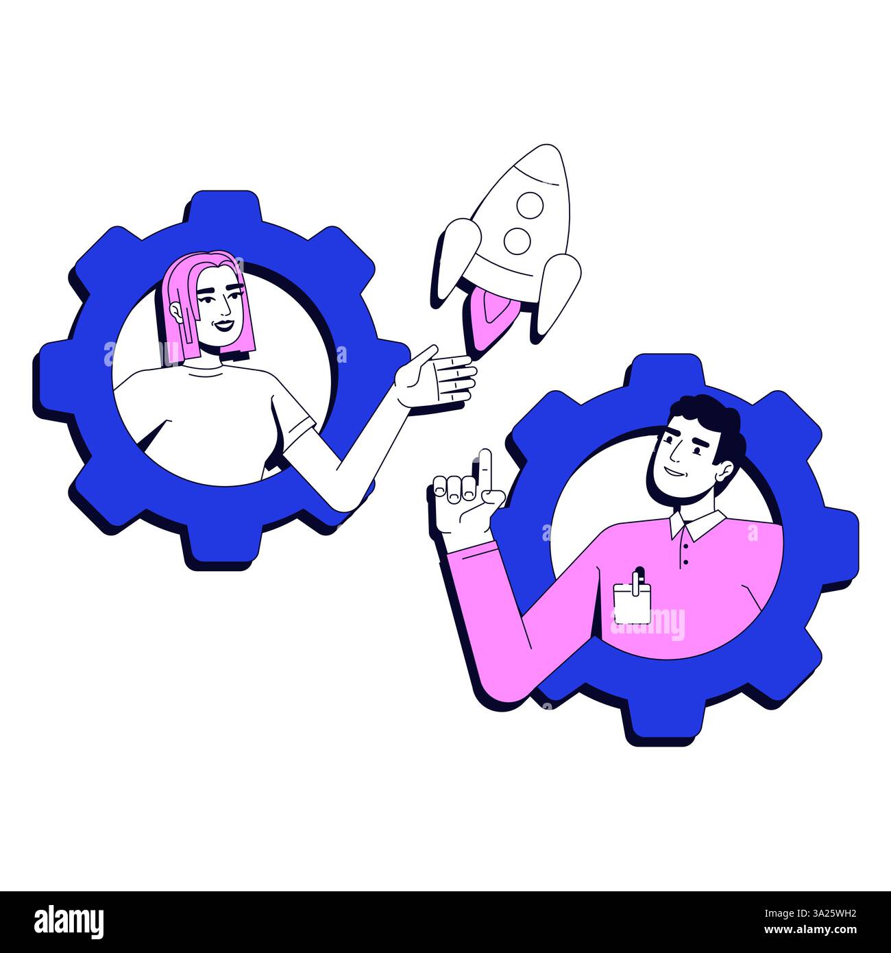 Launching startup vector illustration concept Stock Vector Image & Art ...