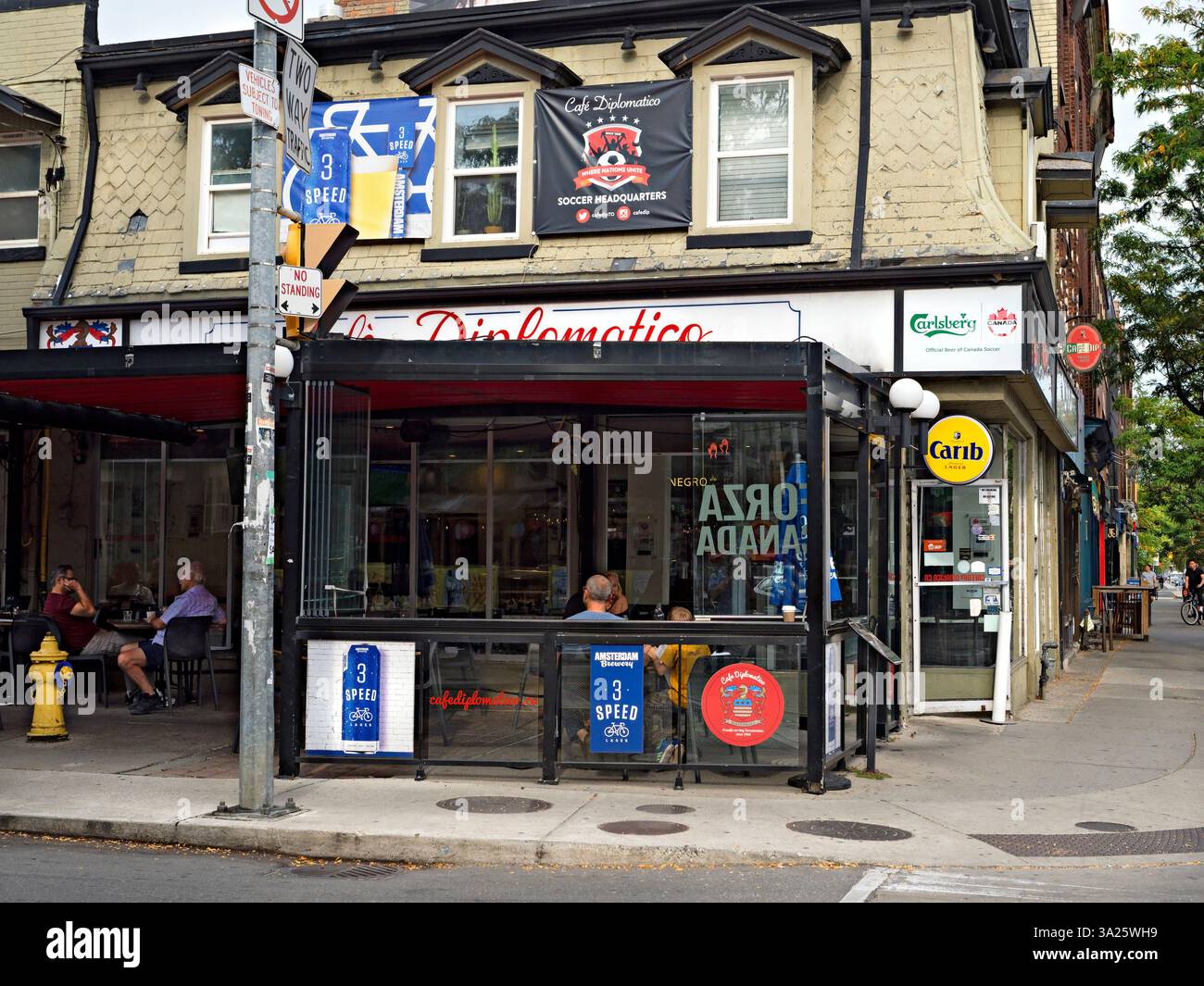 Toronto Canada / Cafe Diplomatico in the Little Italy Neighbourhood ...