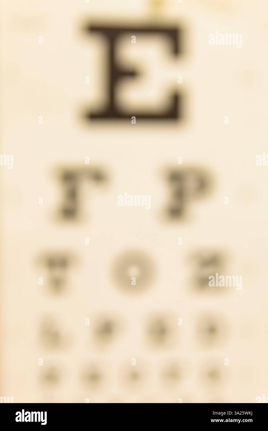 Blurry eye chart hi-res stock photography and images - Alamy