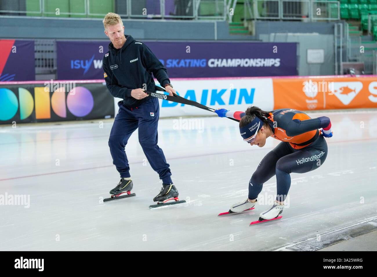 HAMAR, NORWAY - MARCH 11: Ben Jongejan, Angel Daleman during the ...