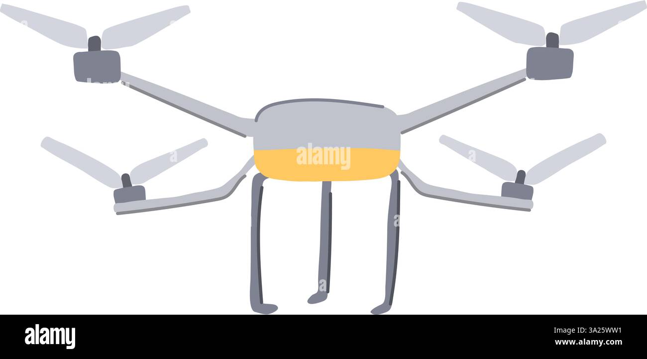 air delivery drone cartoon vector illustration Stock Vector Image & Art ...
